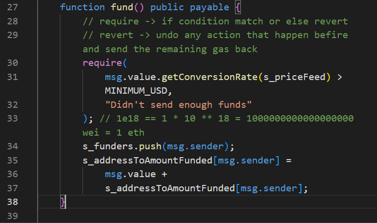 Lesson 8: Still asking to spend more ETH even if I'm attempting to add 1 ETH to the fund ...