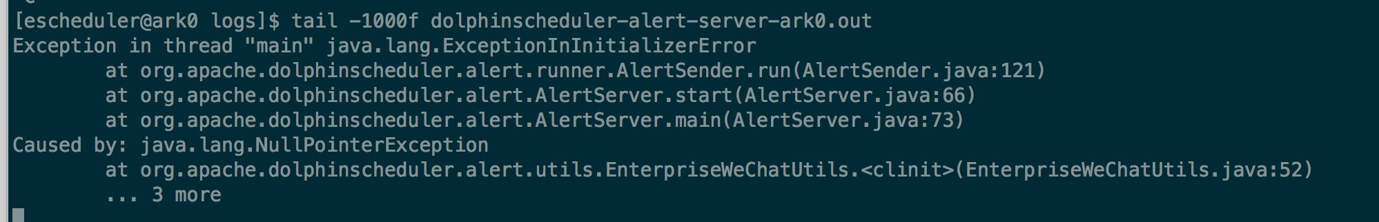 [BUG] run the workflow , failed to send mail · Issue #2466 · apache/dolphinscheduler · GitHub
