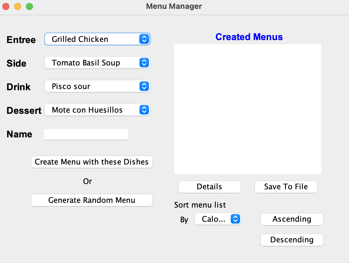 GitHub - ConnieZi/MenuManager