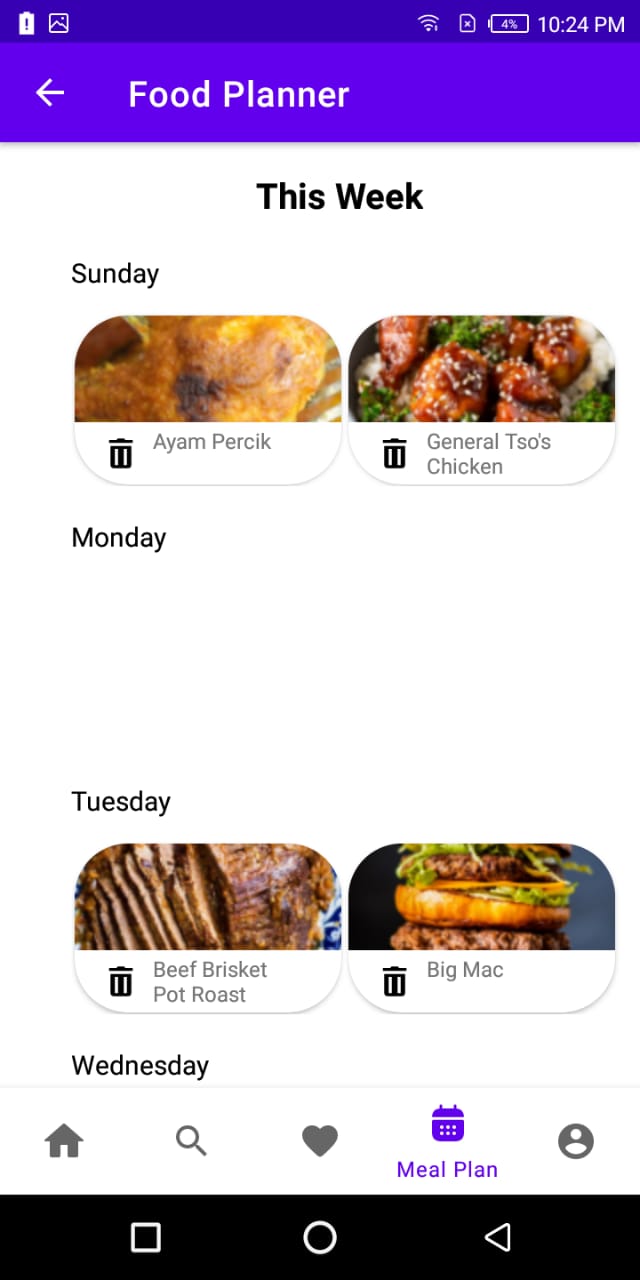 Github Emannasef Foodplanner
