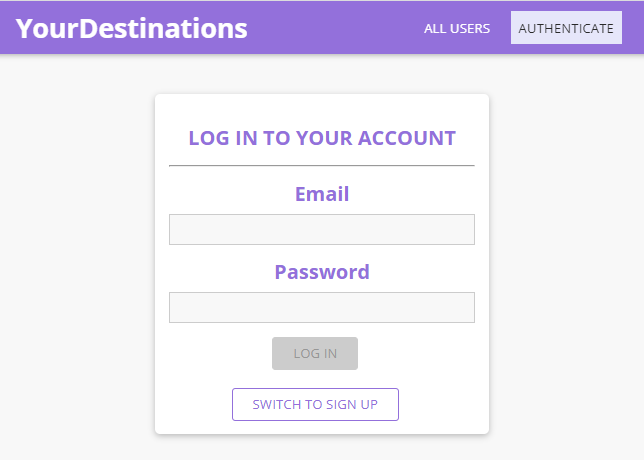 GitHub - halannhile/destination-sharing-app: MERN app with authentication and CRUD ...