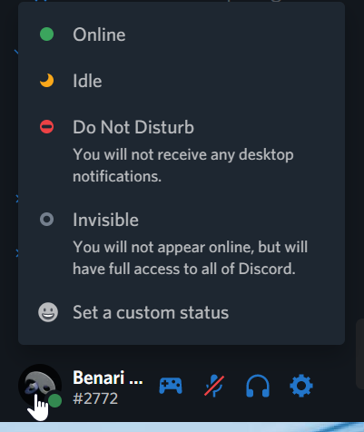 can't change my status or click on it (idle,DND,etc.) · Issue #108 · Strencher ...