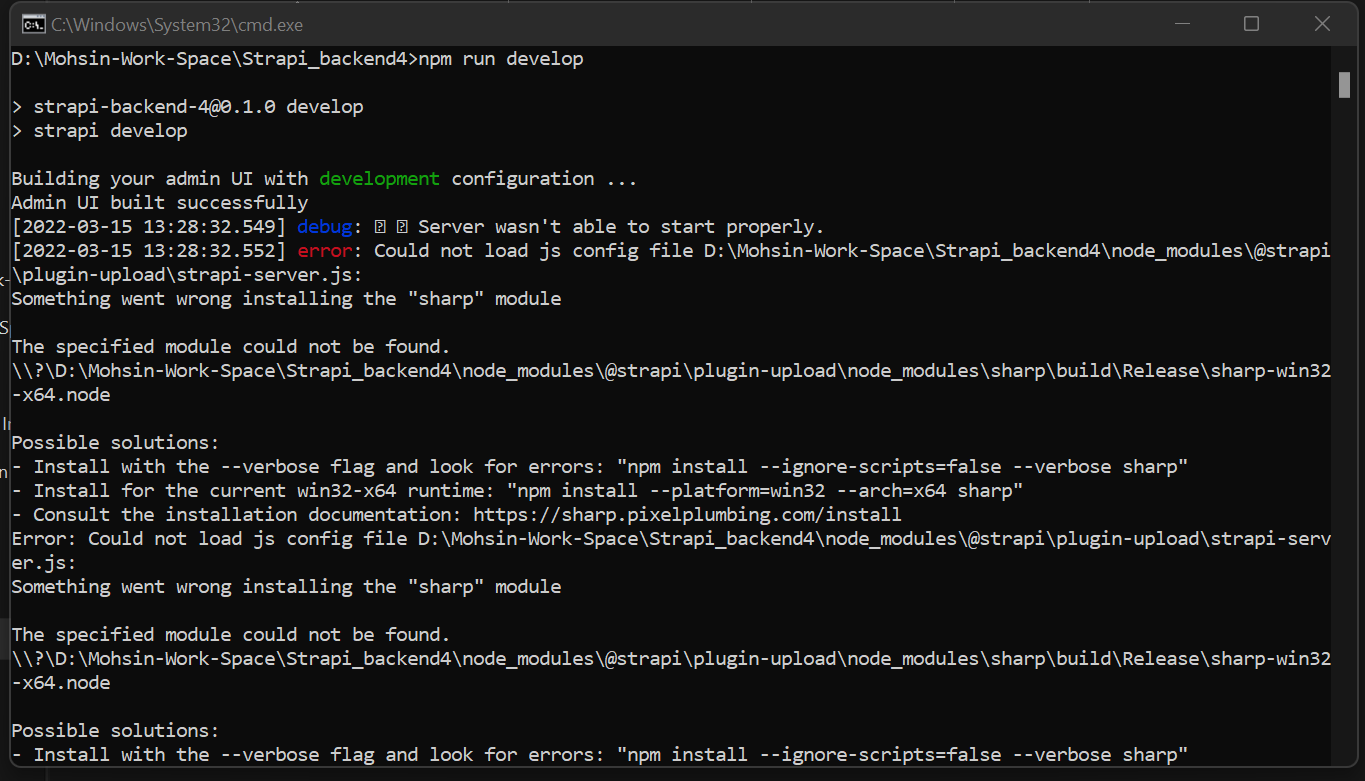 Windows 10 - Sharp Module Installation Issue · Issue #11887 · strapi ...