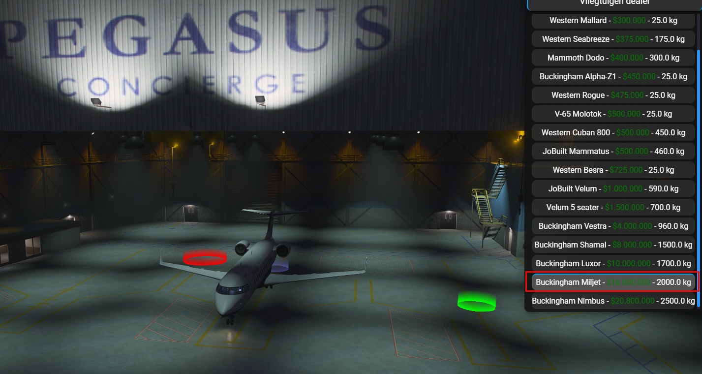[FEATURE]: Toevoeging van de "Buckingham Miljet" | aan de flightschool LEIDING garage · Issue ...
