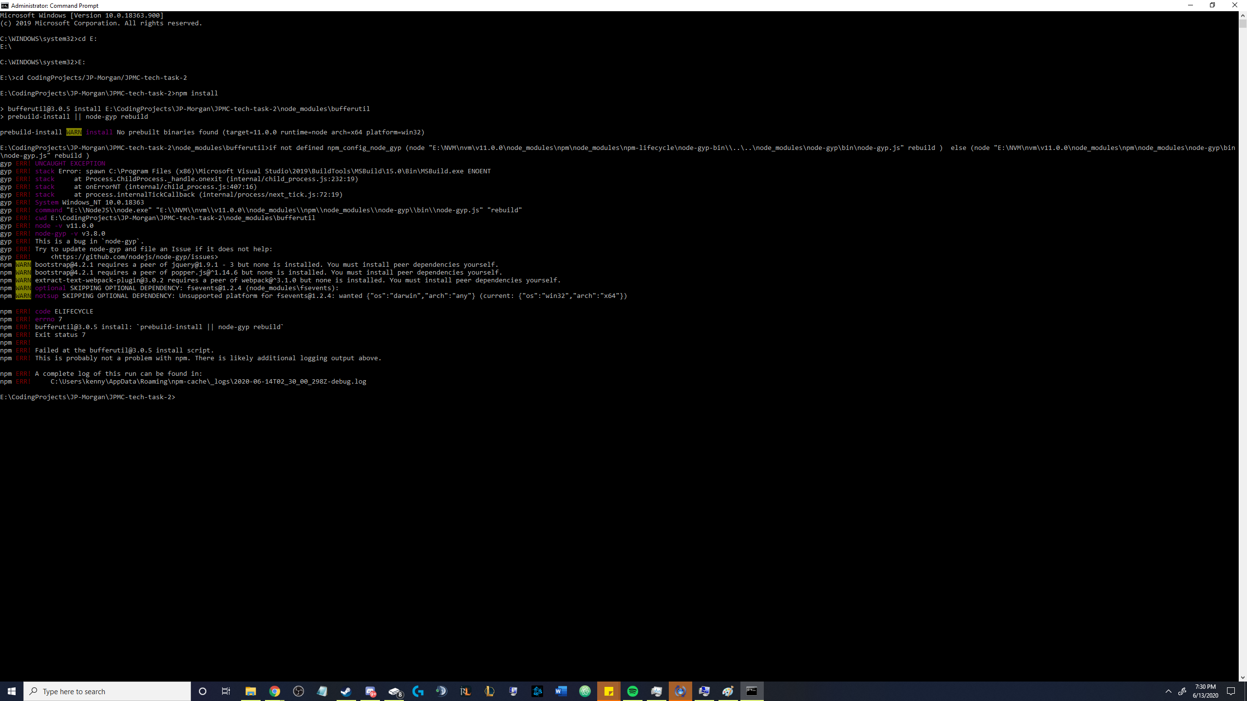 Having Issues Setting Up Dev Environment For Task 2 · Issue 224 