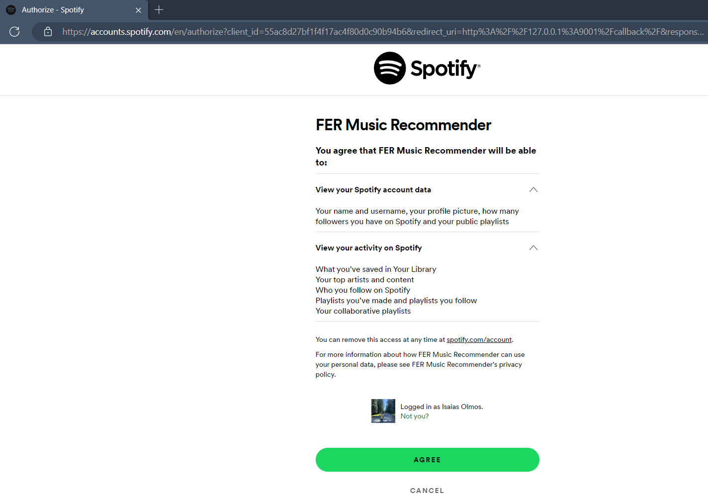GitHub - joseisaias06/FER_Spotify_Recommender: A Facial Emotion Recognition (FER) that analyses ...