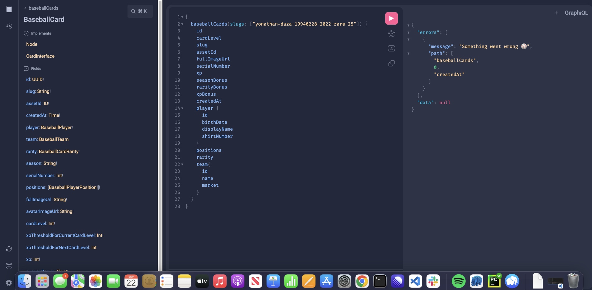 createdAt field in the baseball API playground causes an error · Issue #293 · sorare/api · GitHub