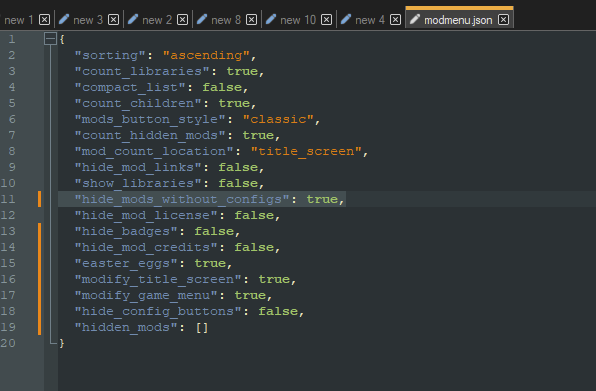 Filter to just mods with configuration available · Issue #493 · TerraformersMC/ModMenu · GitHub