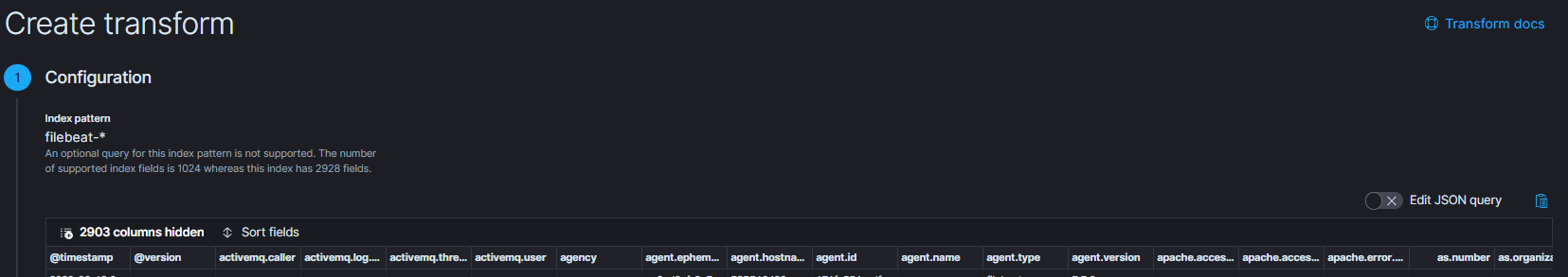 Kql Search In The Transform Ui Doesnt Support Index Patterns With 4707
