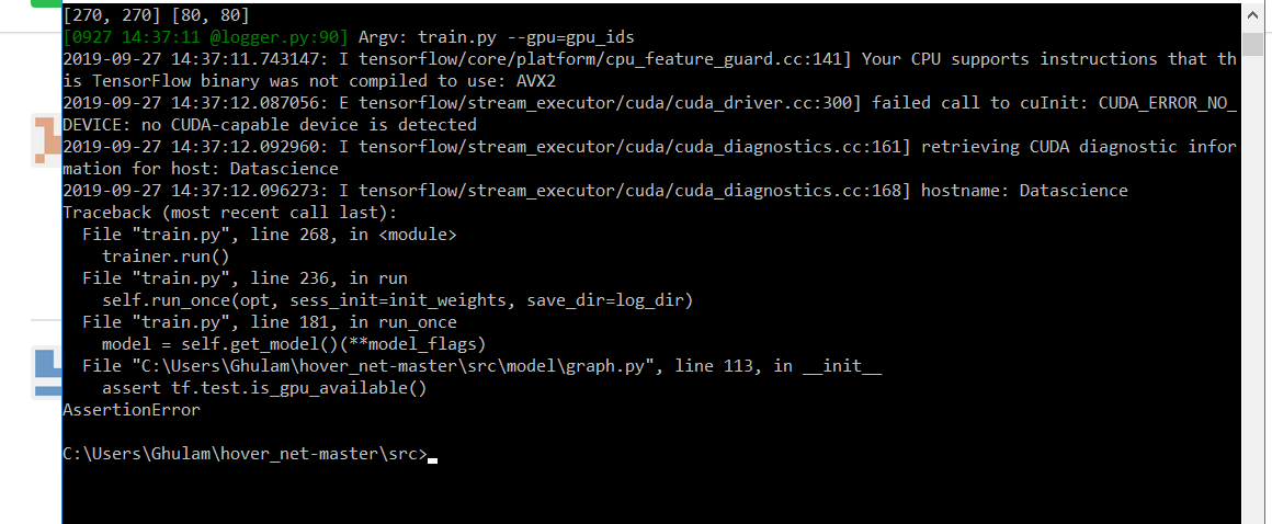 Issue running code · Issue #12 · vqdang/hover_net · GitHub