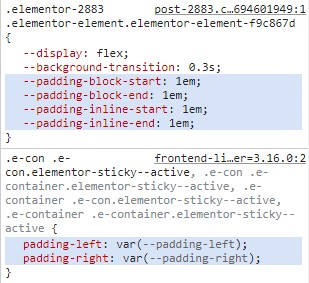 🐞 Bug Report: Sticky Container loses padding when sticky is "active" after updating to 3.16 ...