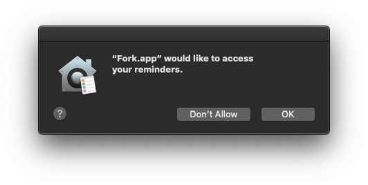 Why does Fork need access to my reminders? · Issue #708 · fork-dev/Tracker · GitHub