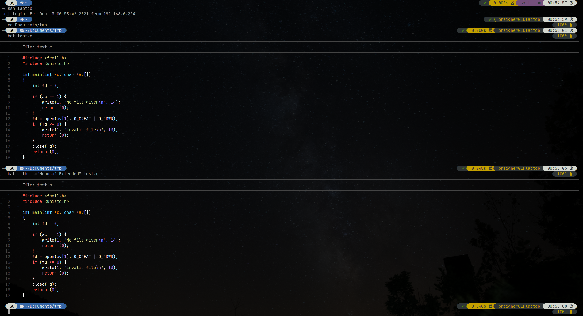 Only default color scheme over ssh · Issue #1962 · sharkdp/bat · GitHub