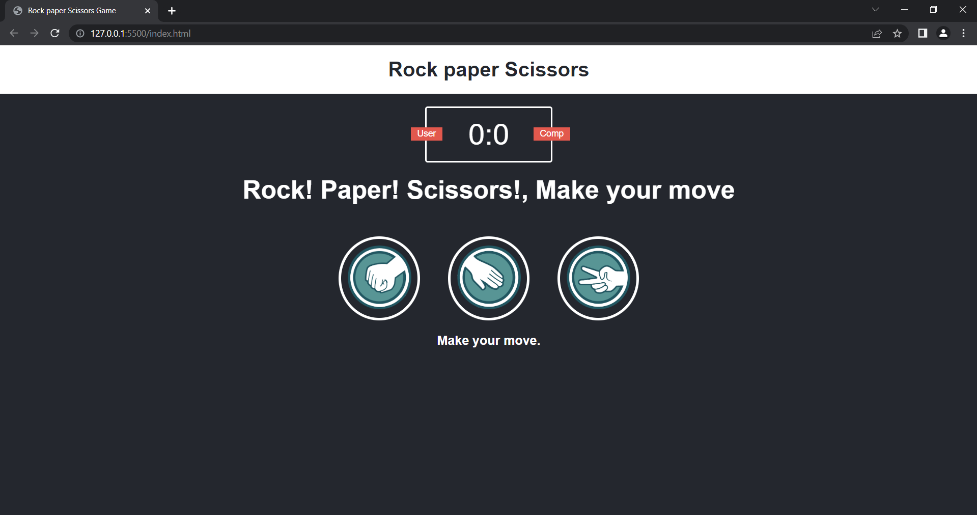 GitHub - kforkakarot/Rock_Paper_scissors: An interactive Rock Paper Scissors games created using ...
