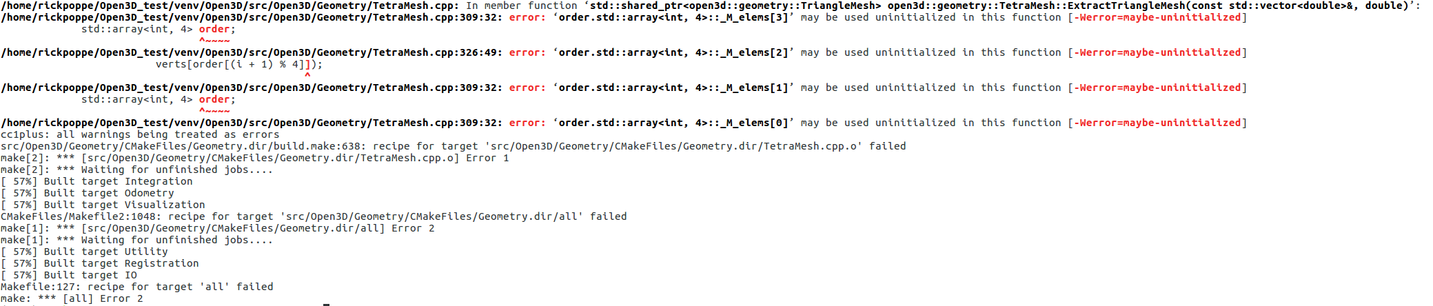 Maybe Uninitialized Tetramesh Cpp · Issue 1206 · Isl Org Open3d · Github