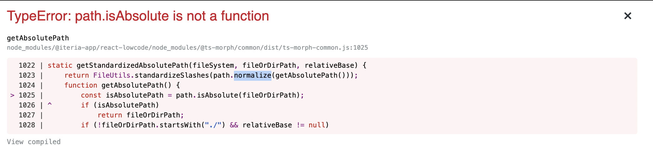 path.isAbsolute is not a function · Issue #955 · dsherret/ts-morph · GitHub