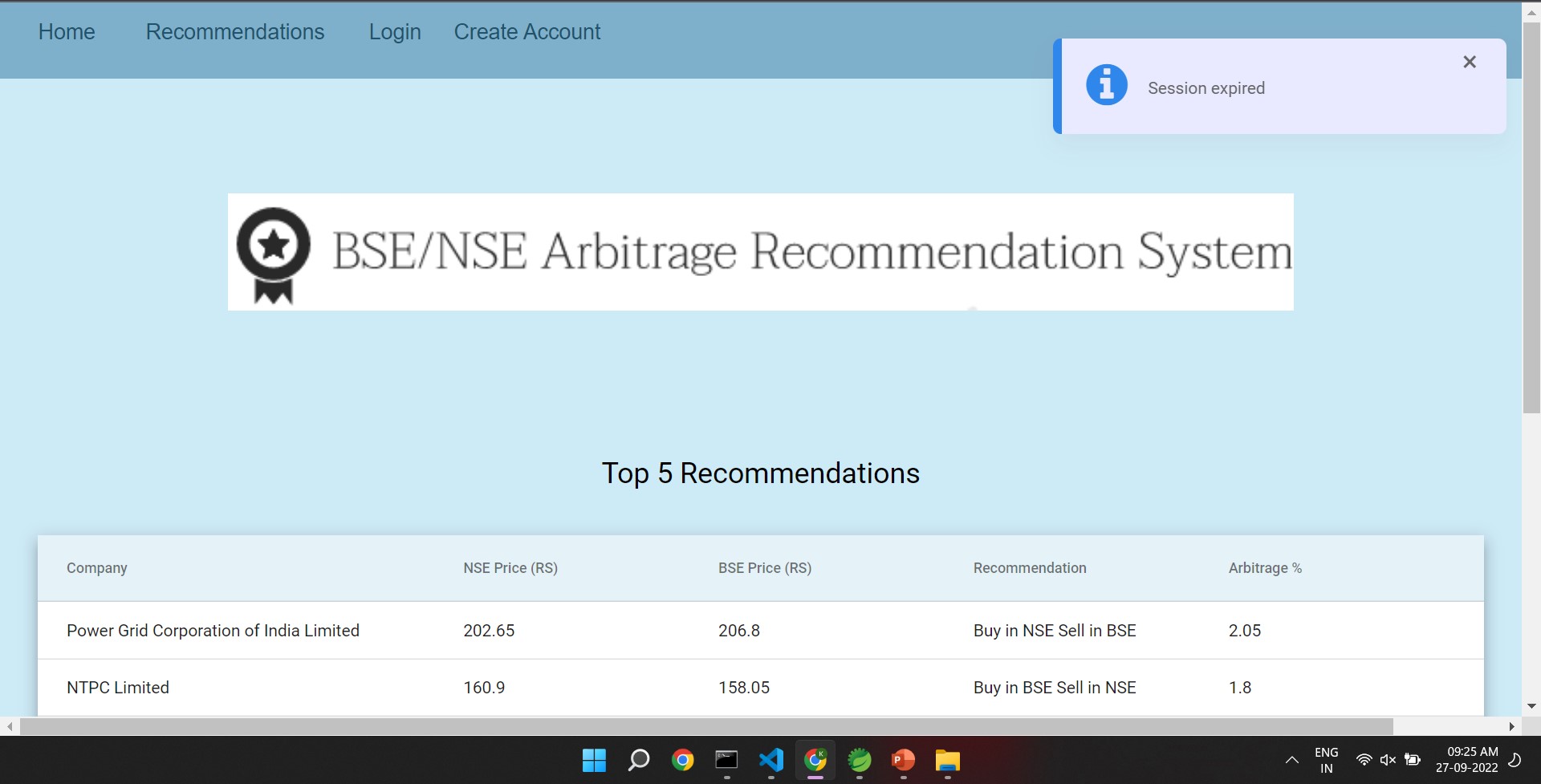 GitHub - Aditi-kajale/NSE-BSE-Arbitrage-Recommendation-System