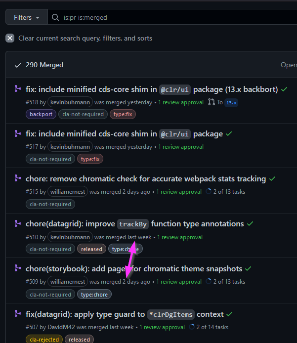 Recently Merged Filter · Issue 6389 · Refined Github Refined Github · Github