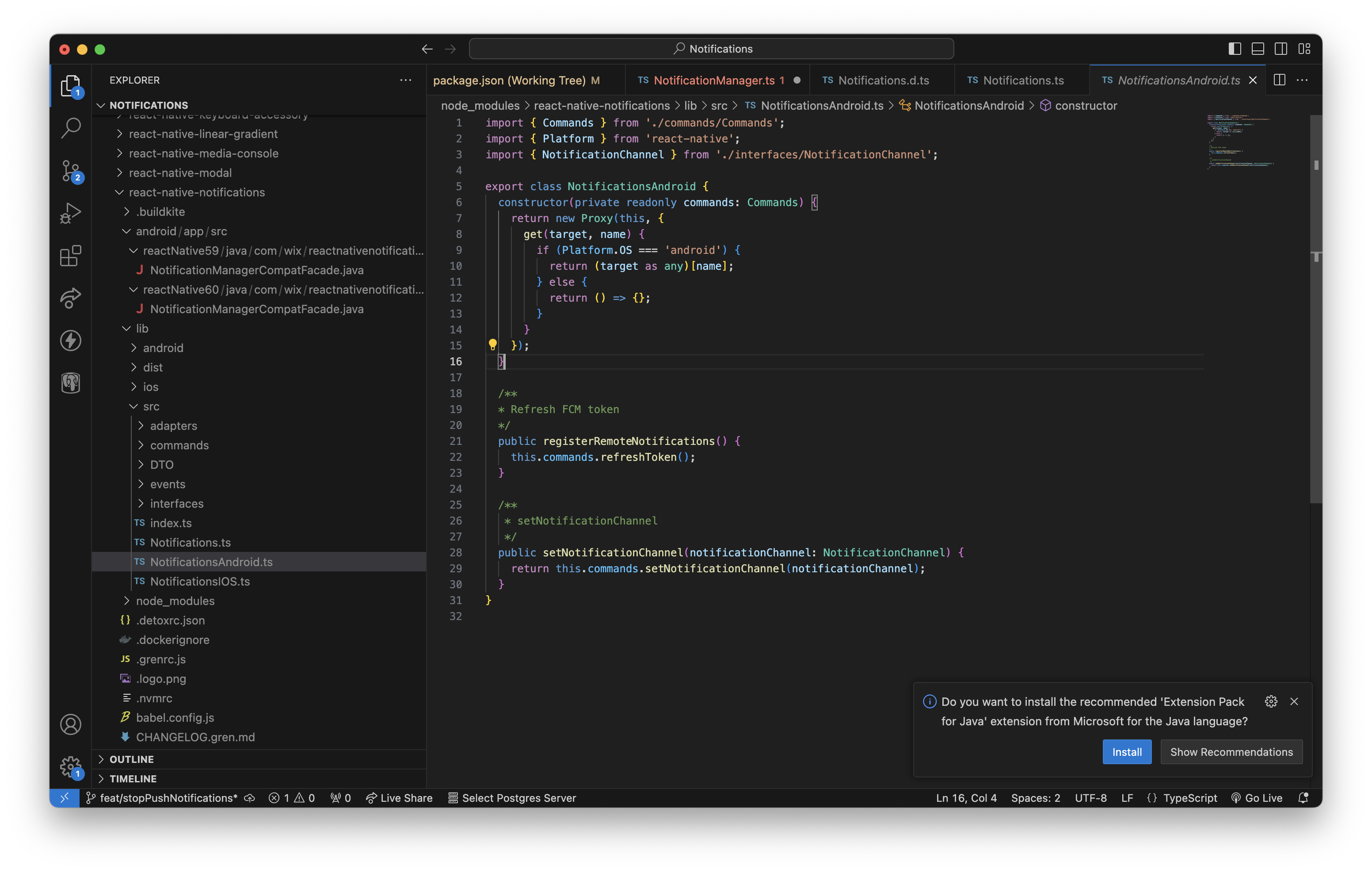 Notifications Android Refreshtoken Not In Package But In Api Docs · Issue 1002 · Wixreact 