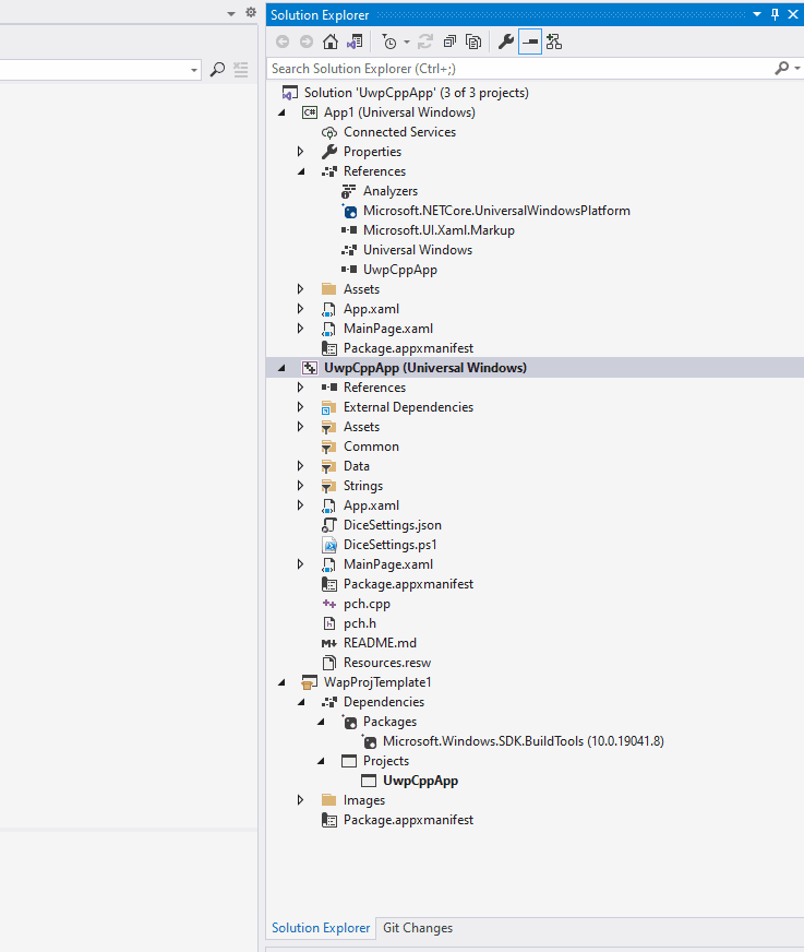 Renaming a CPP Project Does Not Update in References or Dependencies Trees in WAP or C# UWP ...