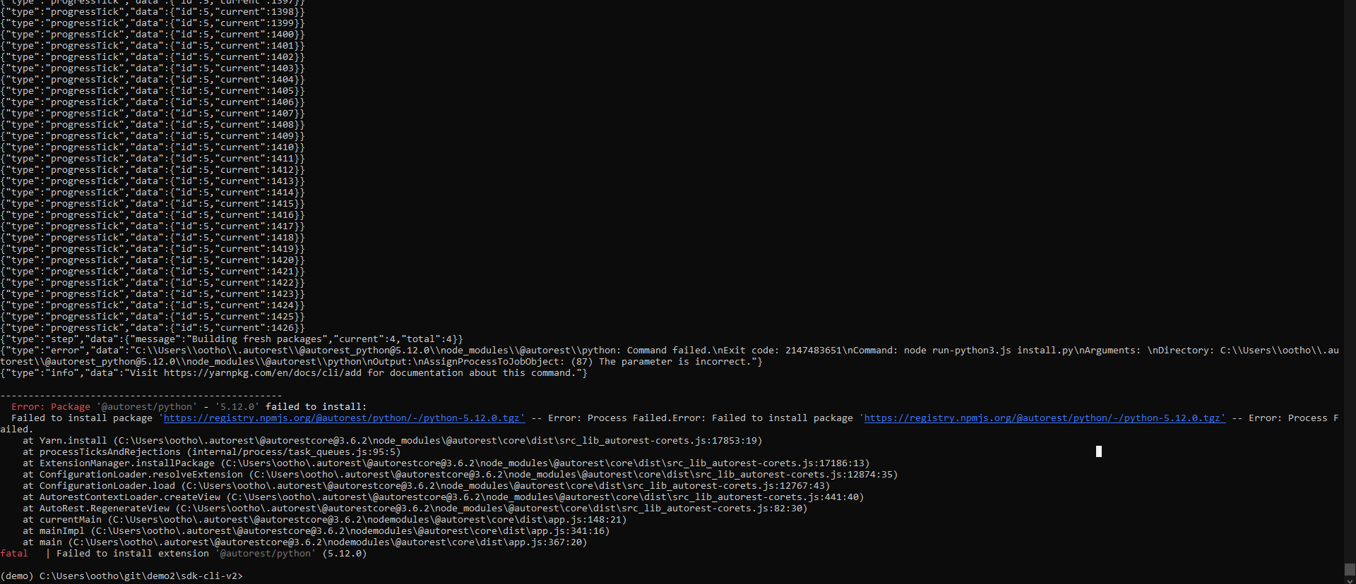 Cannot install package - AssignProcessToJobObject: (87) The parameter is incorrect. · Issue ...