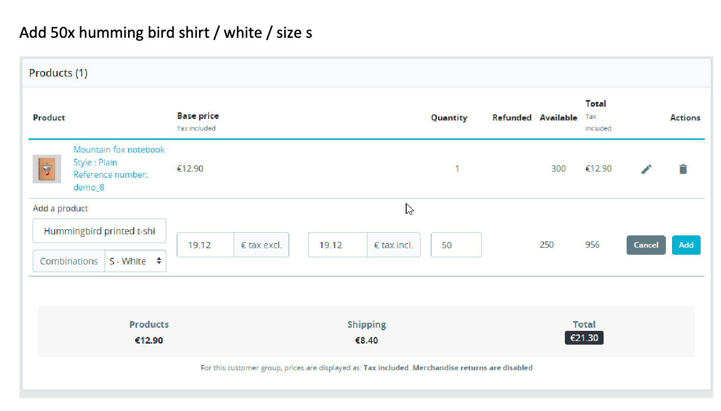 False Product Stock Value After Updating The Cart In Backoffice · Issue 28669 · Prestashop 