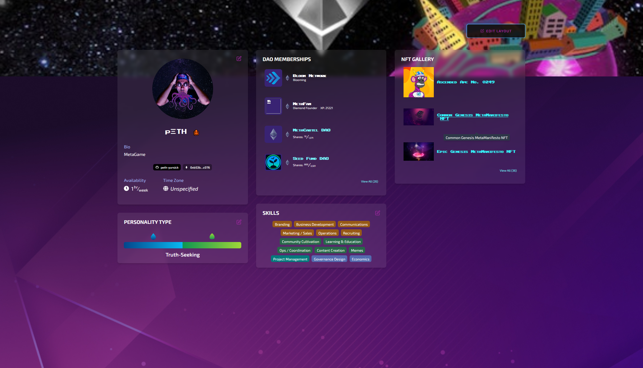 Changing default layouts (MyMeta & the dashboard) · Issue #1365 · MetaFam/TheGame · GitHub