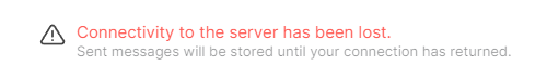 Connectivity to the server has been lost. - `/sync error AbortError: The user aborted a request ...