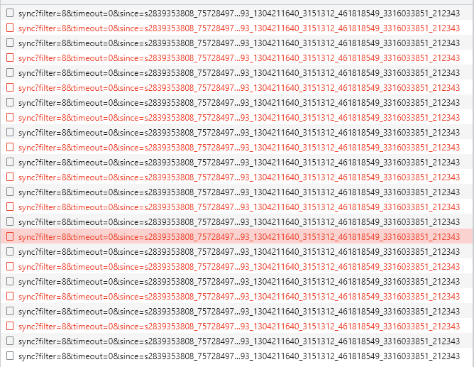 Connectivity to the server has been lost. - `/sync error AbortError: The user aborted a request ...