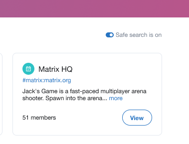 Add NSFW safe search filter to room directory landing page · Issue #89 · matrix-org/matrix ...