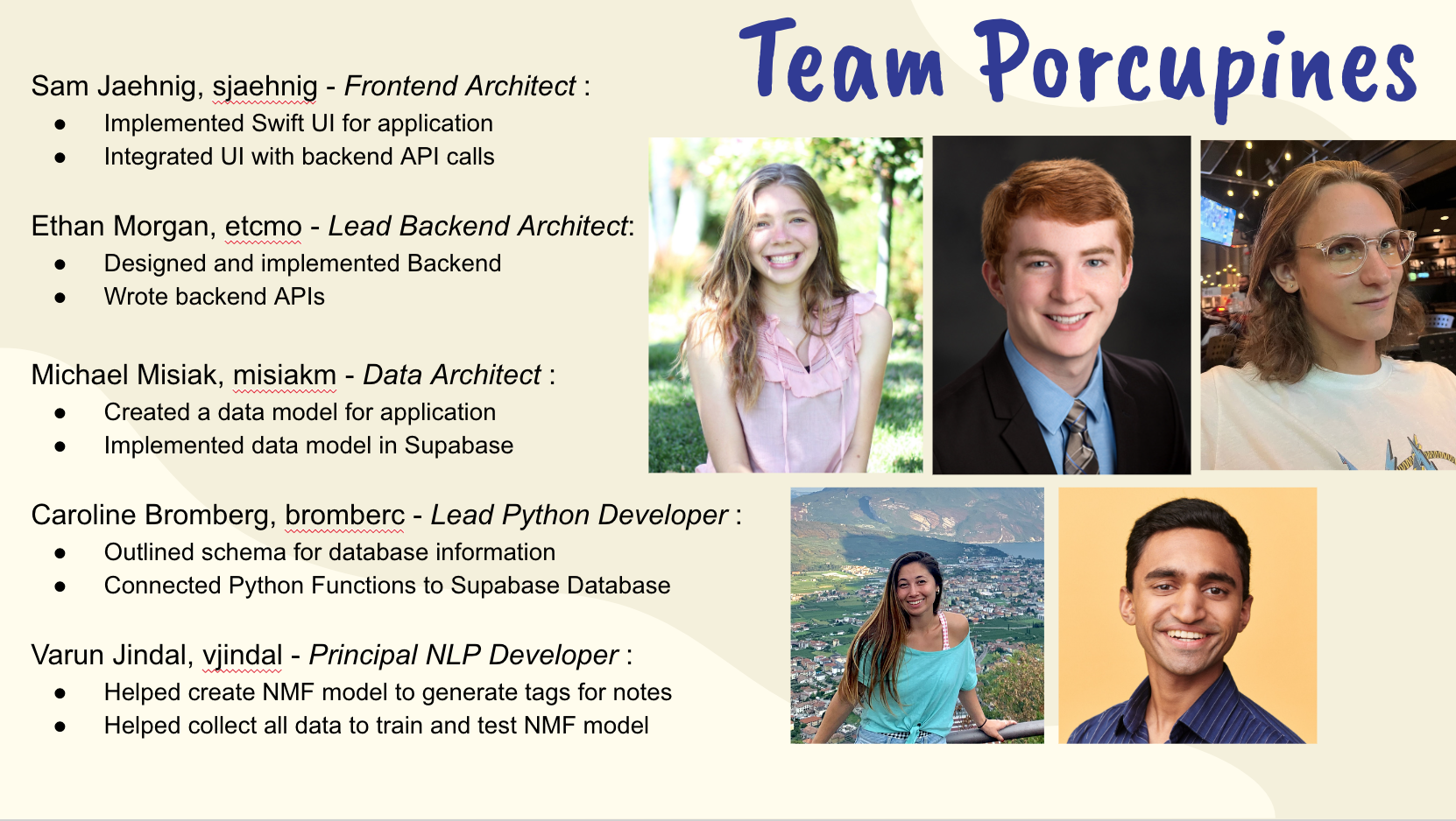 GitHub - ethanmorganumich/Porcupines