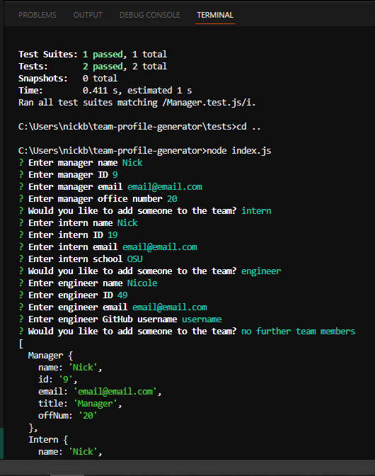 GitHub - chaoskills08/team-profile-generator