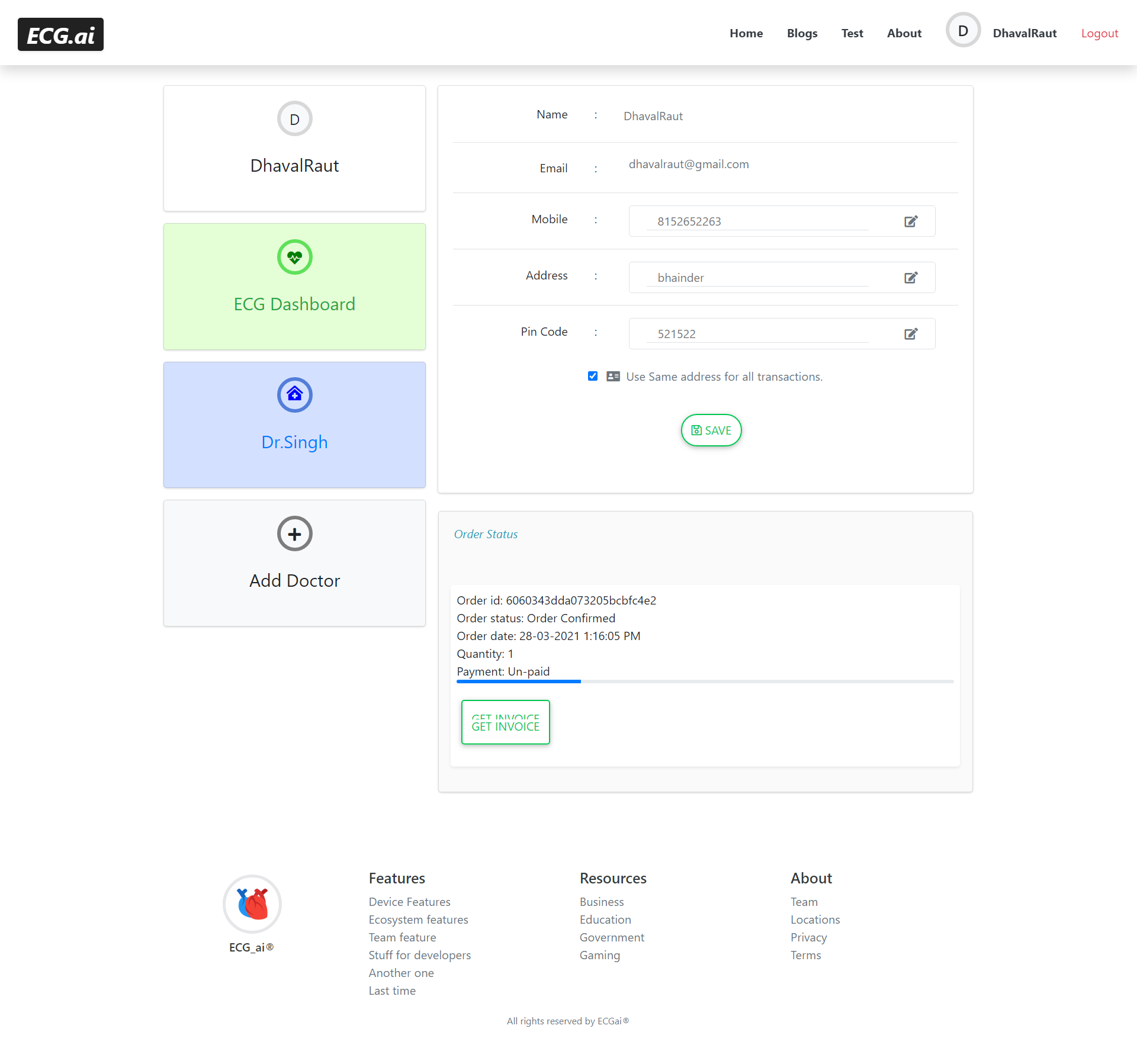 GitHub - dhavalrauttech/ECG-ai: Web app MERN stack