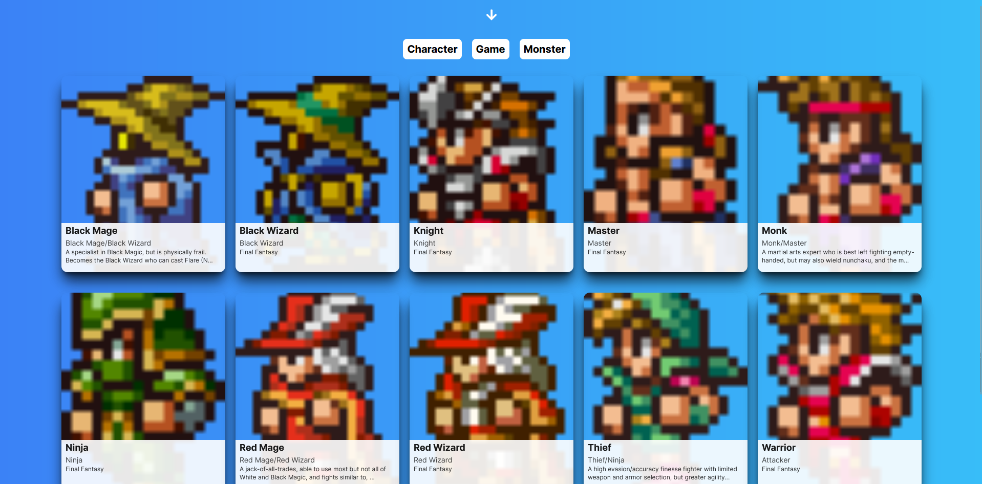 GitHub - thedraxx/FinalFantasy-Cards