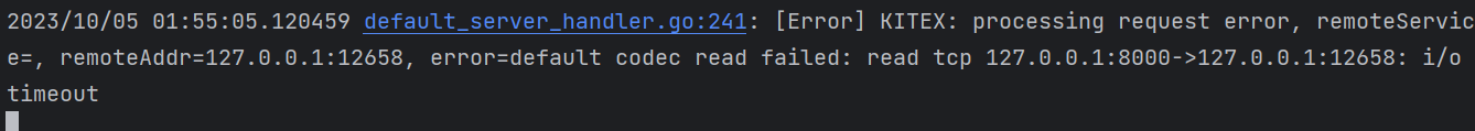 i/o timeout when no request is sent after some time · Issue #964 · cloudwego/kitex · GitHub