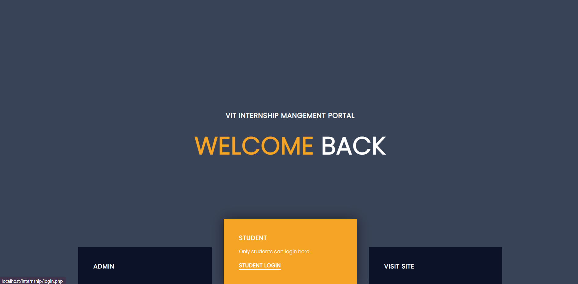 GitHub - Dhanshree019/VIT-Internship-Portal