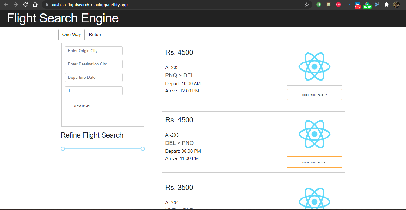 GitHub - AashishVishwakarma/Flight-Search_Engine-ReactJs-