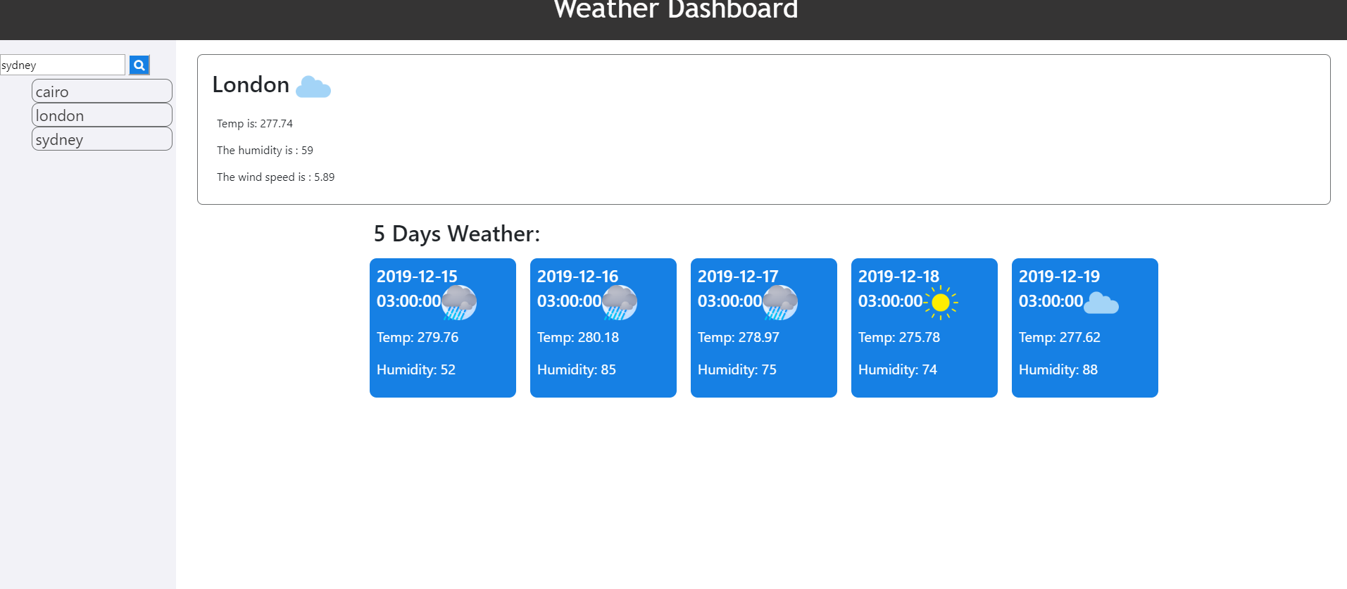 GitHub - Dina-tolemy/Weather-Dashboard: Weather Dashboard