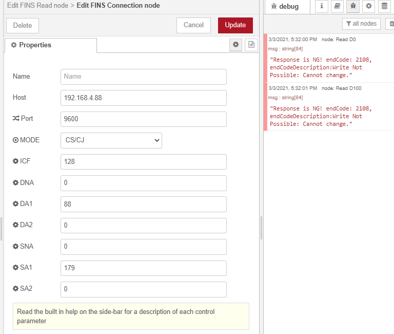 NJ102 Read/Write Command Format Error (End code:1004) · Issue #10 · Steve-Mcl/node-red-contrib ...