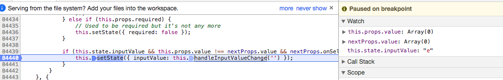 textbox input clears after selecting a value from the options using redux and onInputChange ...
