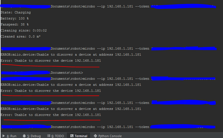 Xiaomi vacuum v1(003468): "Unable to discover device" too often · Issue #611 · rytilahti/python ...