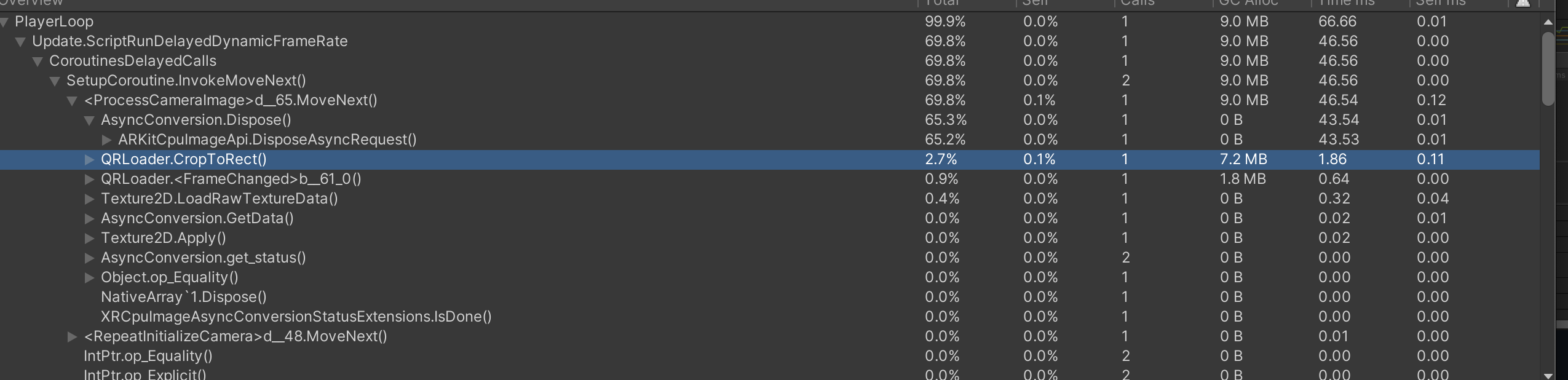 AR Foundation iOS massive slowdown when disposing AsyncOperation · Issue #1113 · Unity ...