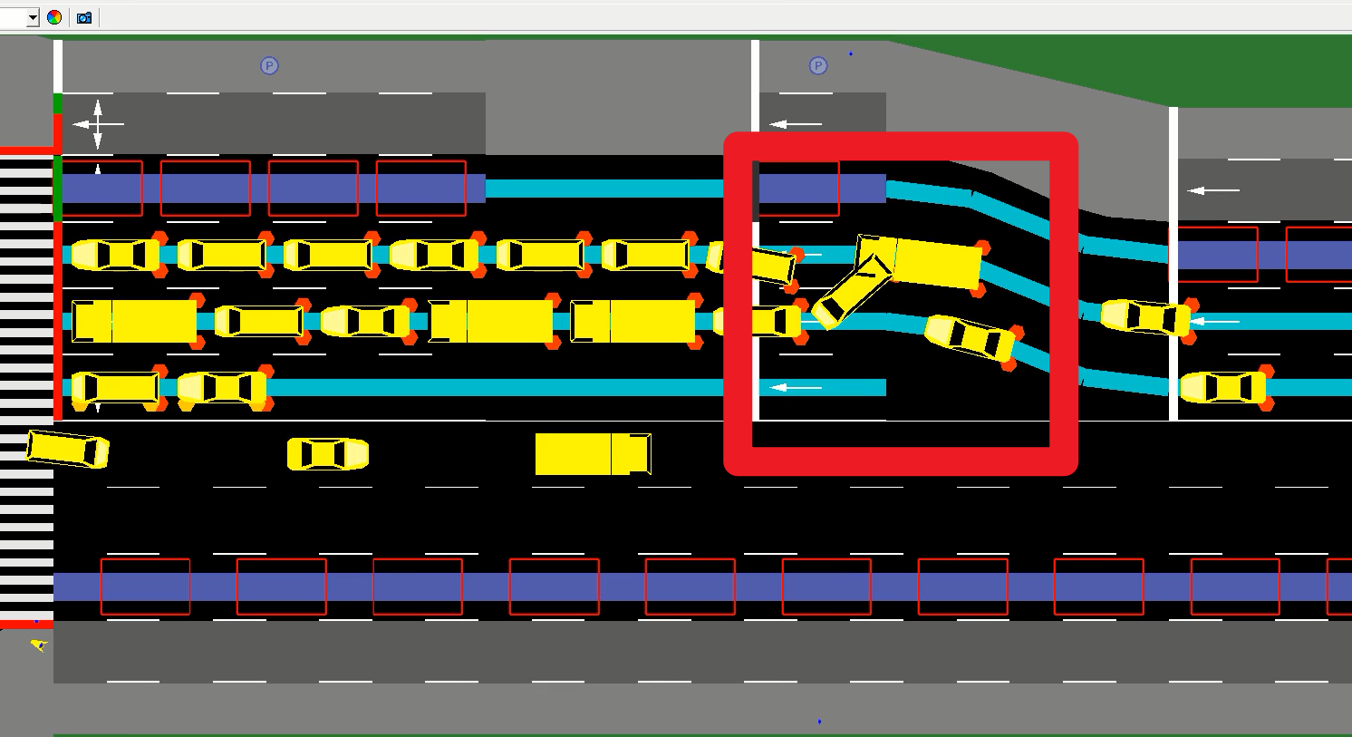 bug: vehicles clashed in queues in front of the parking line · Issue #13928 · eclipse-sumo/sumo ...