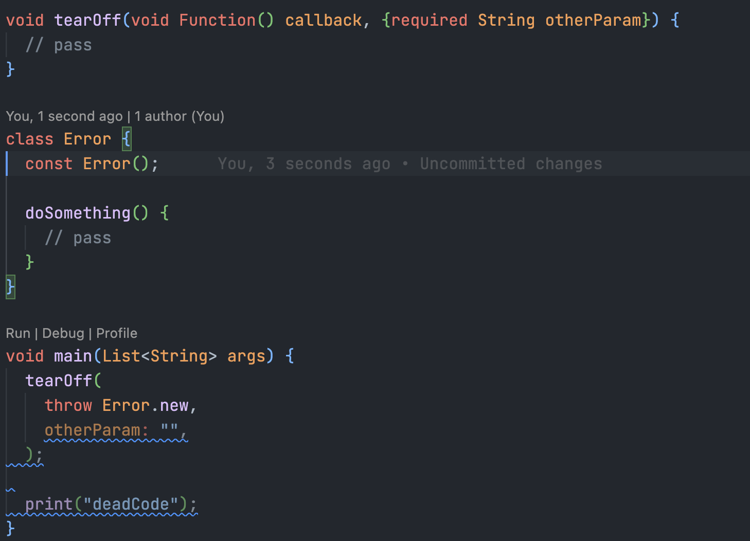 Throw tear-off and make dead code · Issue #50600 · dart-lang/sdk · GitHub