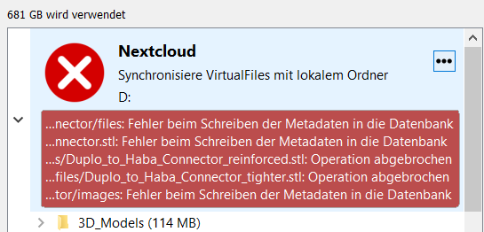 Sync with virtual file error. · Issue #3139 · nextcloud/desktop · GitHub