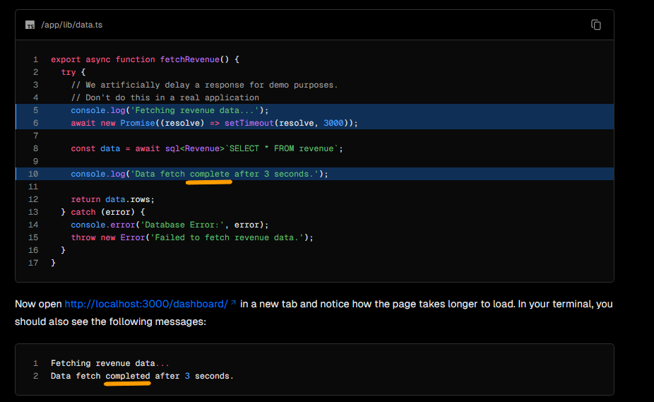 Chapter 8 - Inconsistent Log · Issue #463 · vercel/next-learn · GitHub