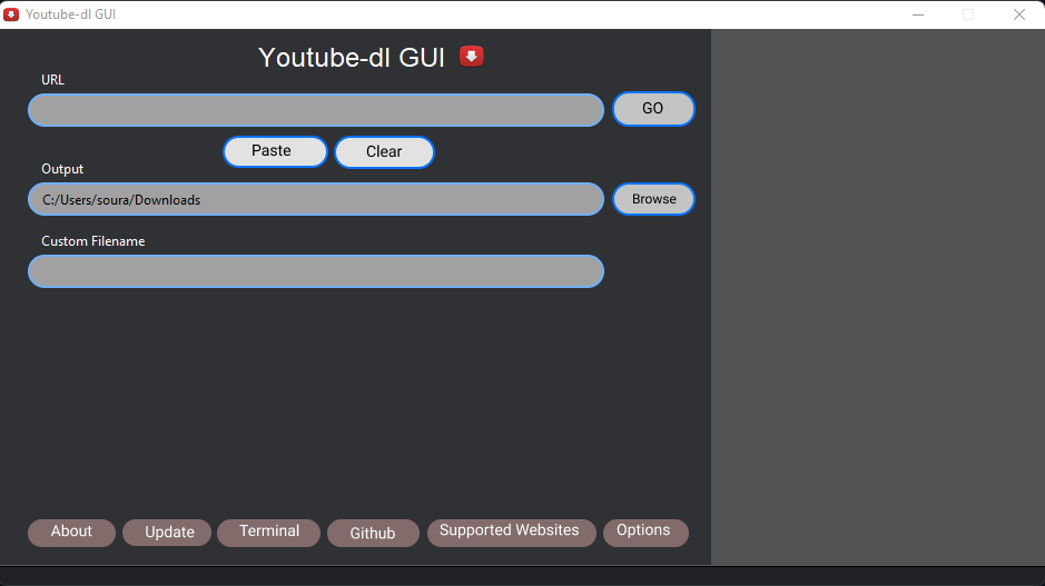 GitHub - sourabhkv/ytdl: A GUI program that runs on top of youtube-dl ...