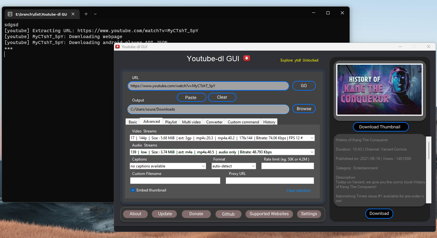 Embeded yt_dlp 2023.01.06 unable to execute when compiled with pyinstaller windowed flag · Issue ...