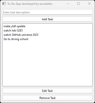 GitHub - sourabhkv/To-do-app: GUI to do app using PySide2