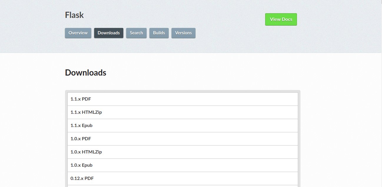 Update of the downloadable documentation of flask2.0 · Issue #4604 · pallets/flask · GitHub